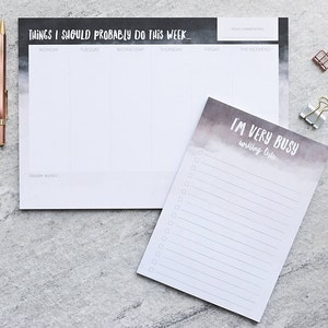 A5 Notepad - Daily Planner - to Do List - Desk Pad - to Do List Notepad ...