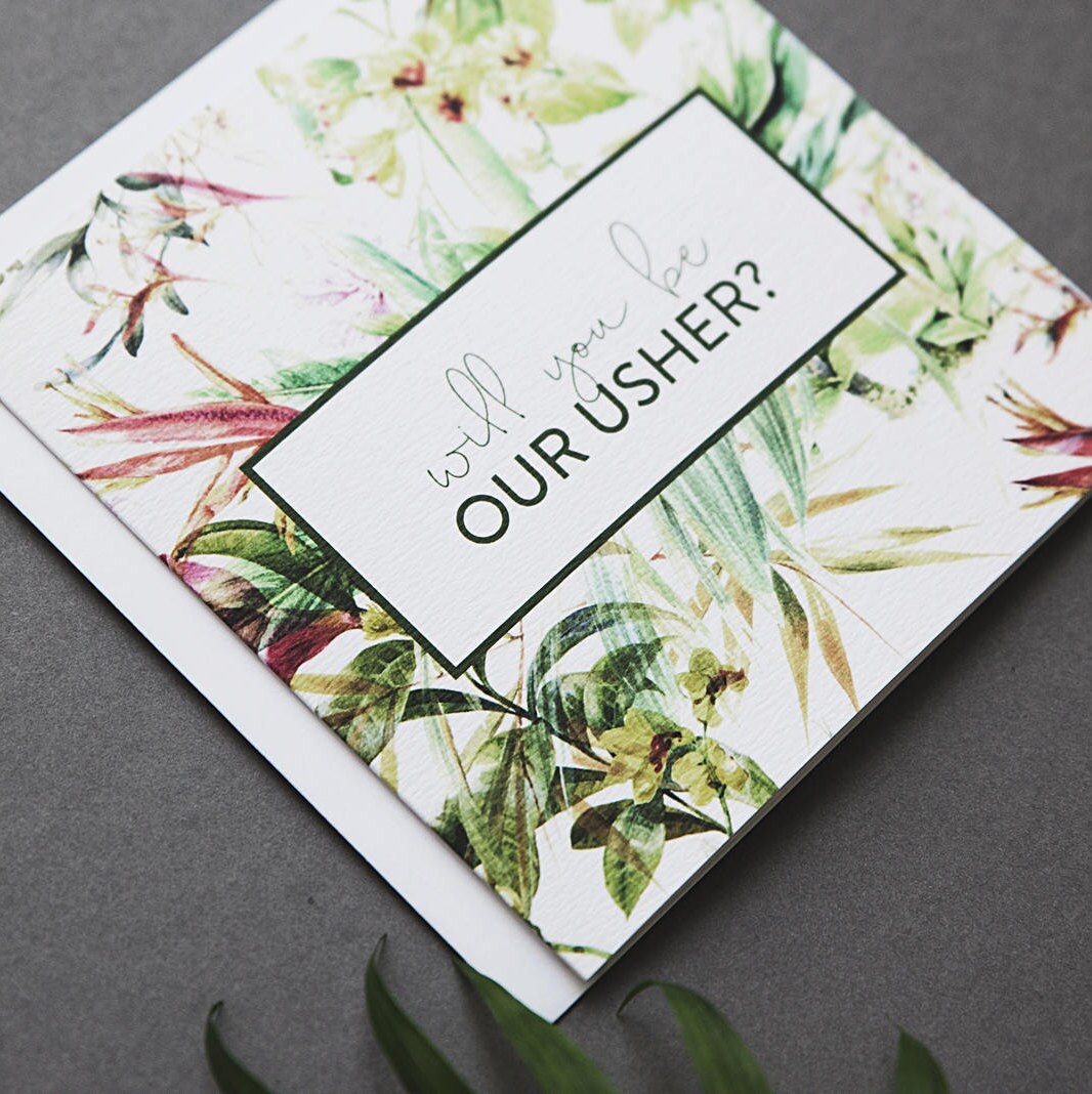 Will You Be Our Usher Card Usher Proposal Card Usher Ask - Etsy