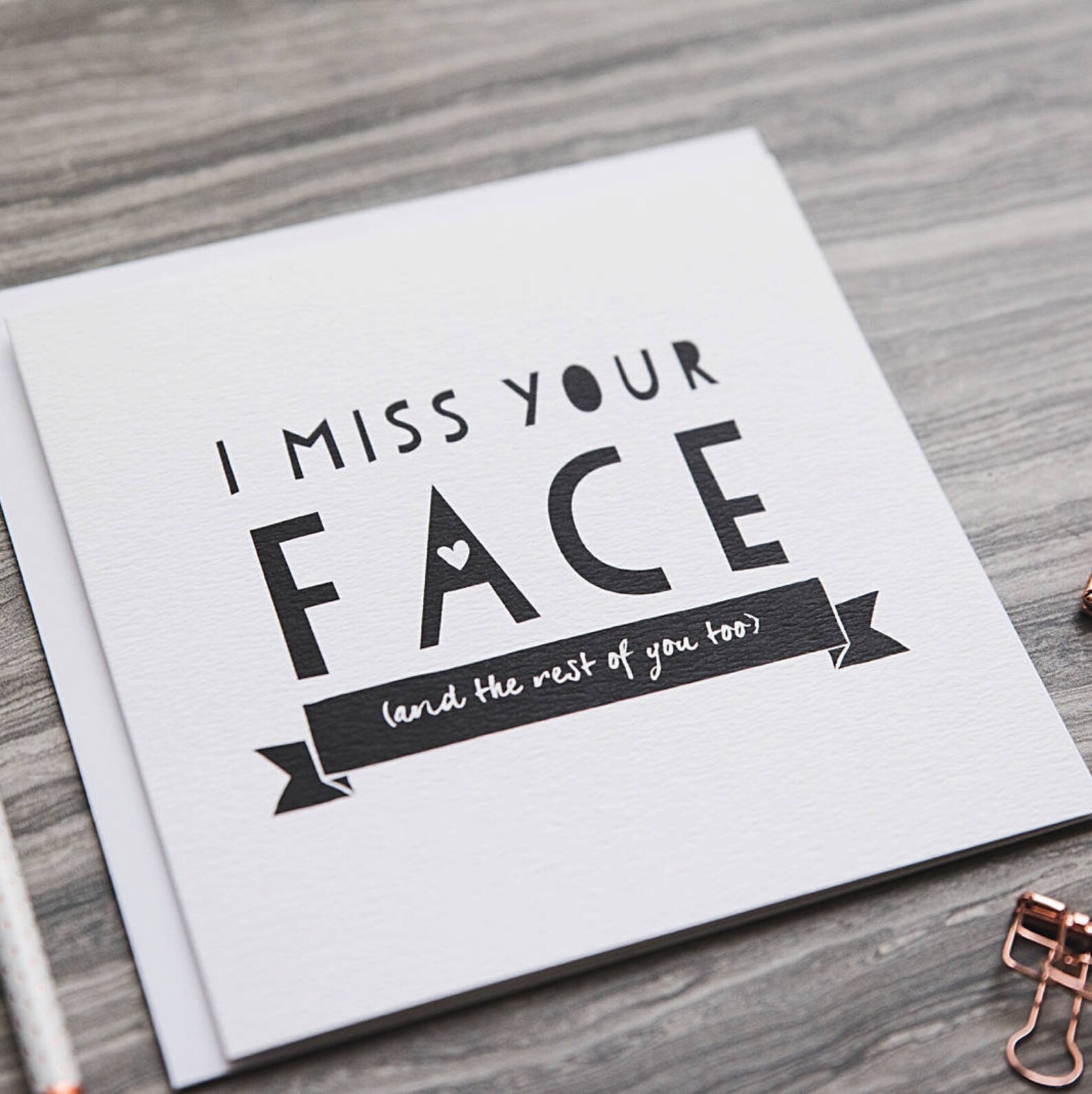 I Miss Your Face Card - Funny Long Distance Friendship - Etsy