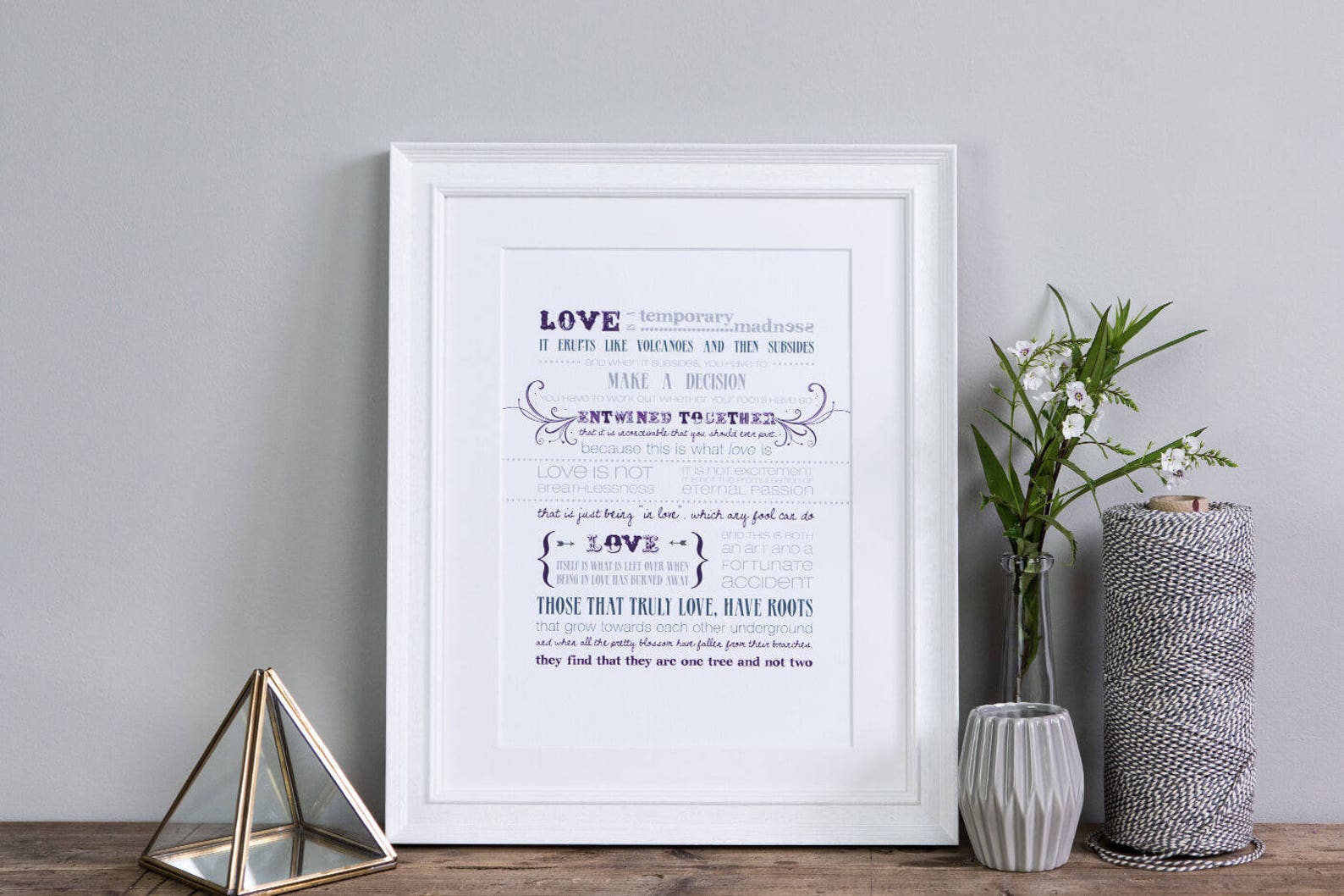 Love is A Temporary Madness Quote Print Captain Corelli's Mandolin Love ...