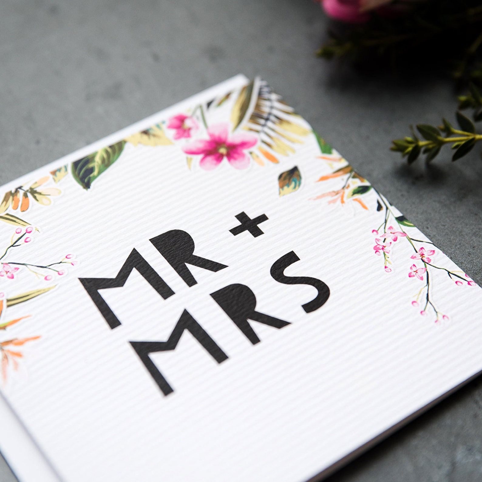 Mr and Mrs Wedding Card Congratulations Card Wedding Day | Etsy