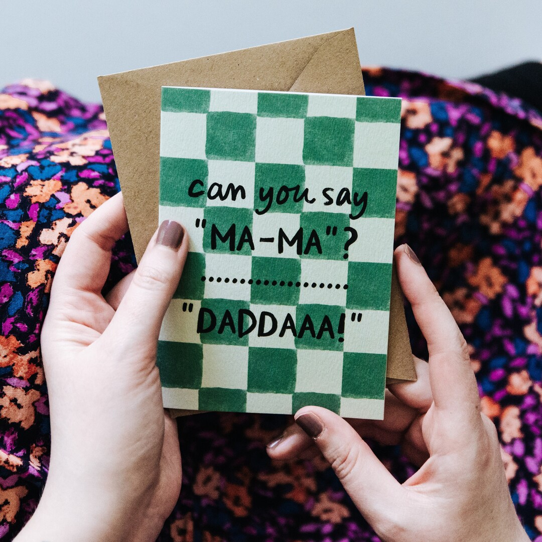 Funny 'ma-ma' Vs 'daddaaa' Father's Day Card - Etsy