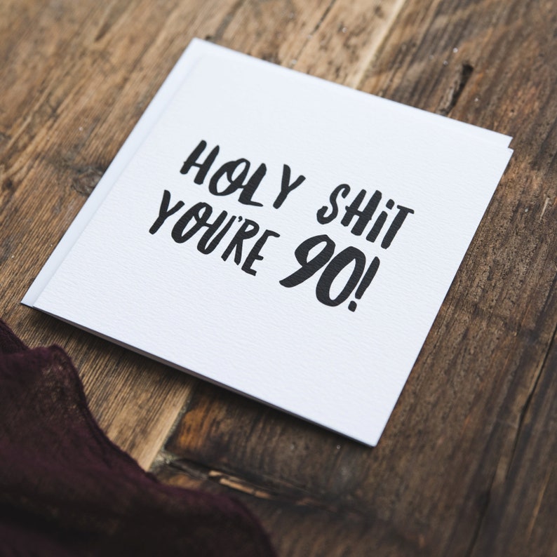 Funny 90th Birthday Card 90th Birthday Card Milestone - Etsy