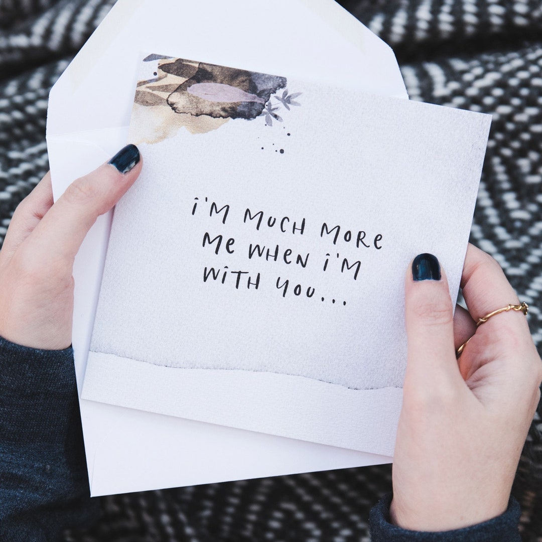 Cute Anniversary Card I'm Much More Me With You - Etsy