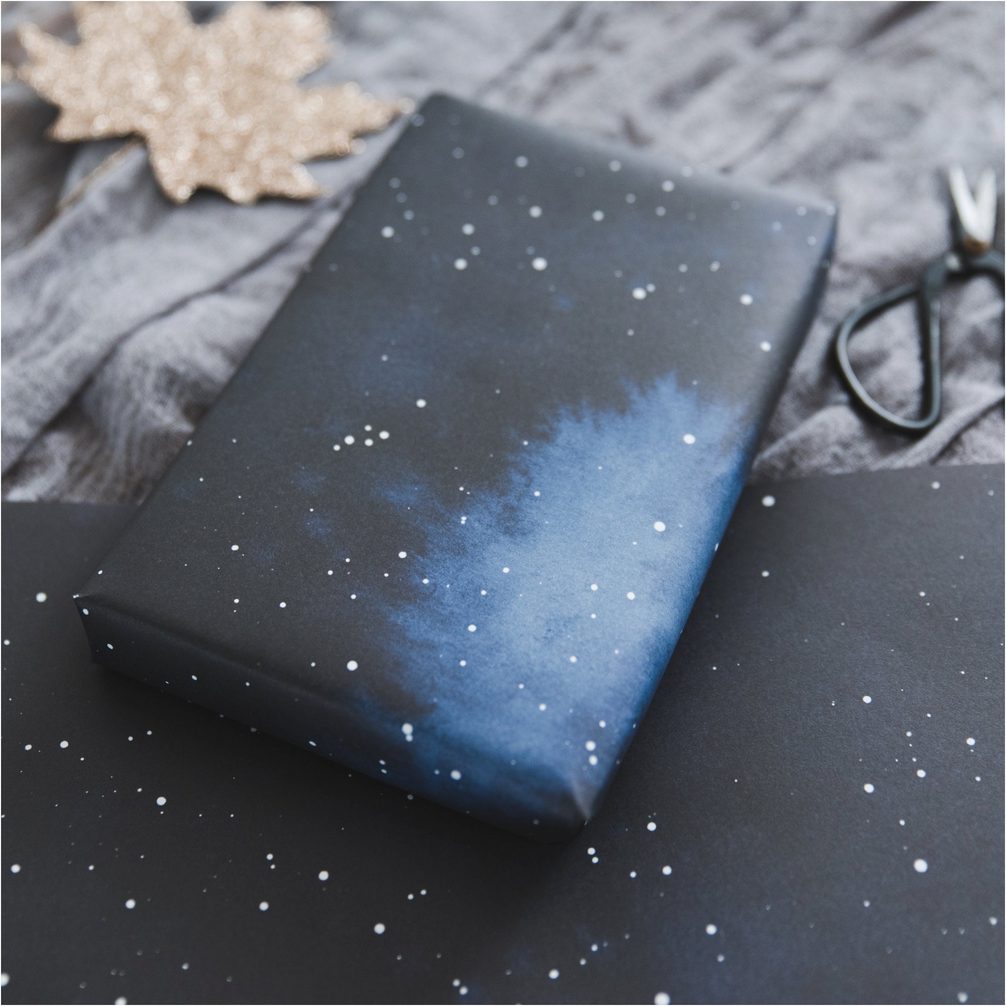 Night Sky Christmas Wrapping Paper Christmas Gift Wrap | Etsy UK