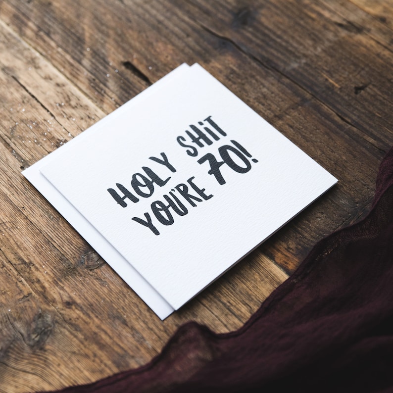 Funny 70th Birthday Card 70th Birthday Card Milestone | Etsy