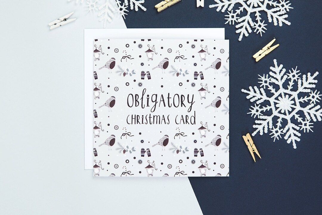 Obligatory Christmas - Anti Christmas Card - Funny Christmas Card ...