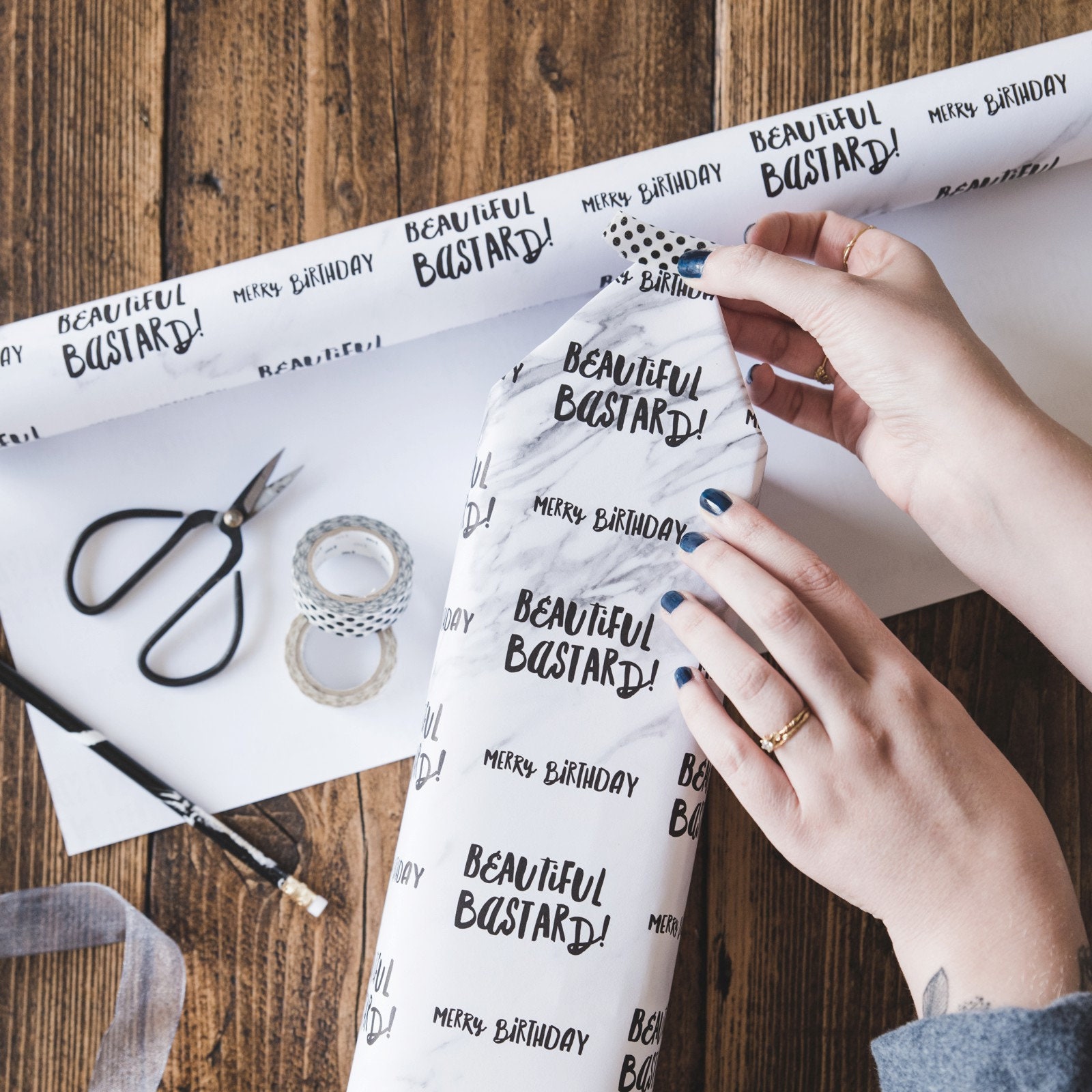 Funny Birthday Wrapping Paper Set Funny Birthday Gift Wrap | Etsy