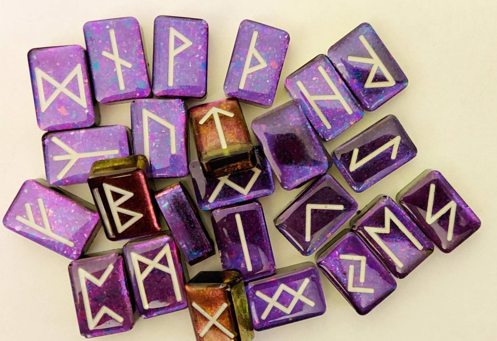 Elder Futhark Runes. Resin Viking Runes Set for Divination and - Etsy