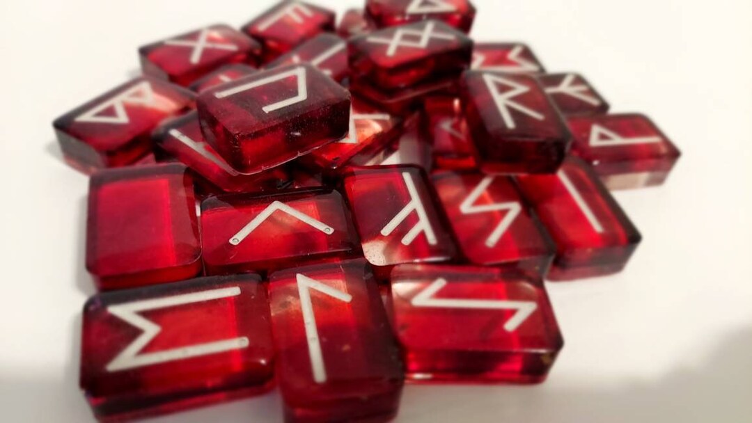 Elder Futhark Runes. Resin Viking Runes Set for Divination and Healing ...