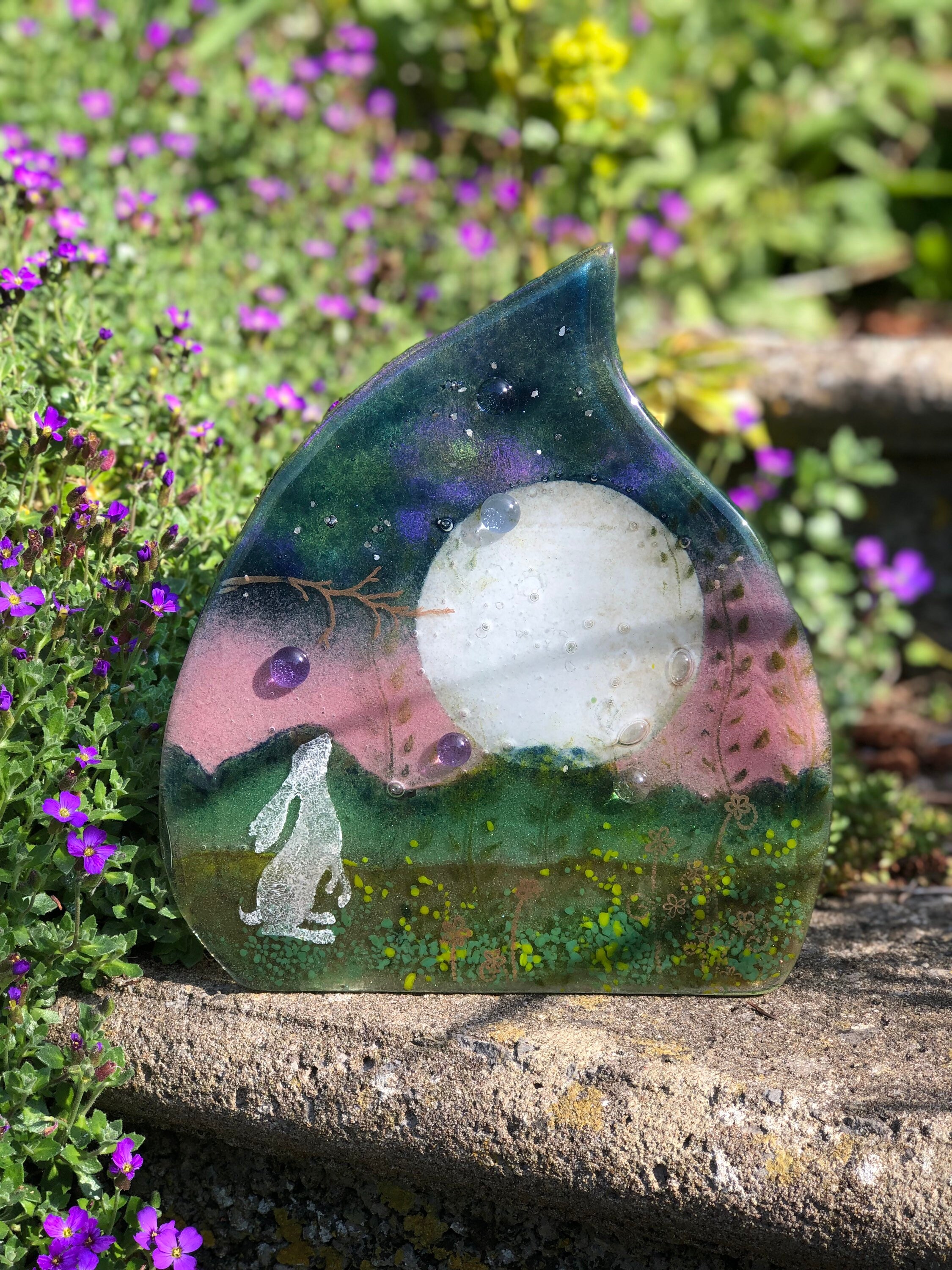 Mystical Moongazing Glass Ghost Hare with Orbs - hare gifts, hare ...
