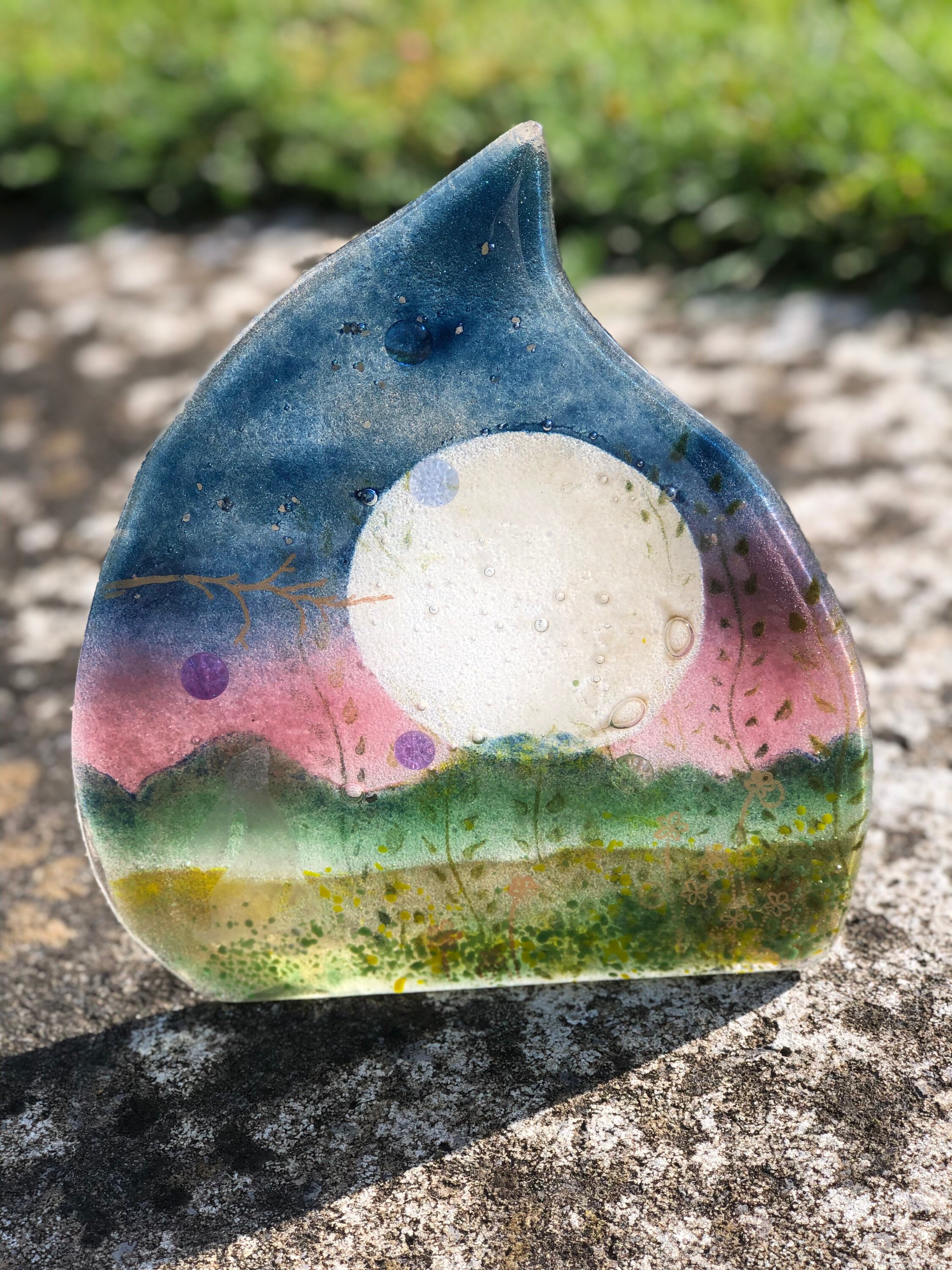 Mystical Moongazing Glass Ghost Hare with Orbs - hare gifts, hare ...