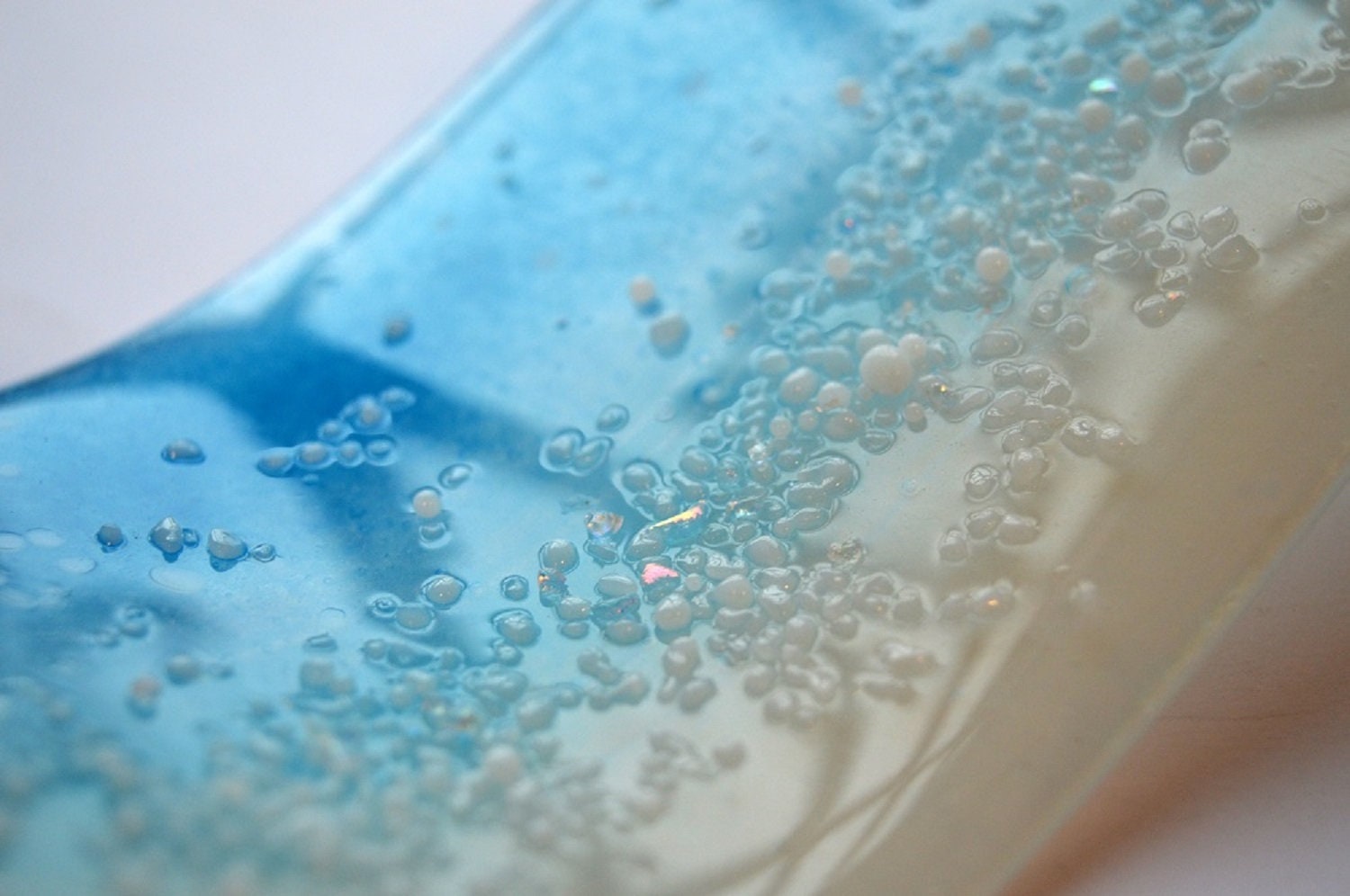 Sea Spray Fused Glass Standing Panel - Mum, Birthday, Ocean, Candle ...