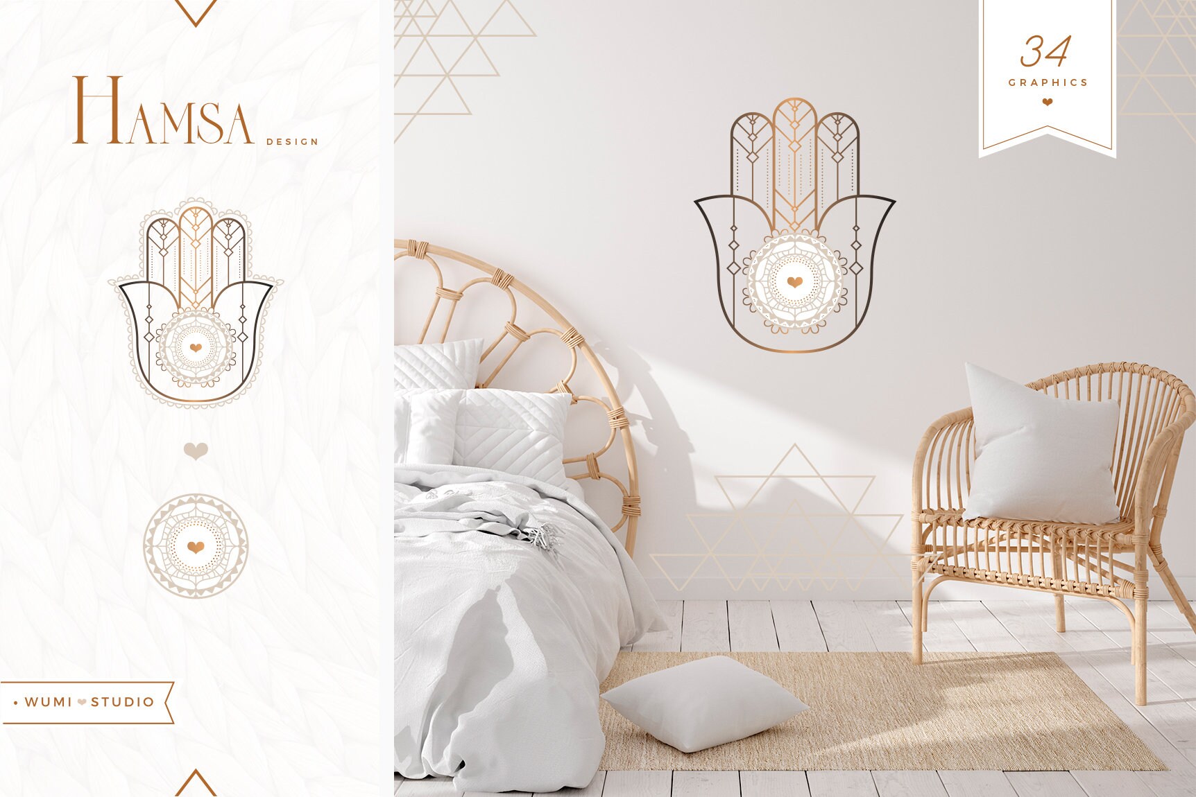 Hamsa Design Graphic Art / Commercial Use INSTANT DOWNLOAD Wumi Studio ...