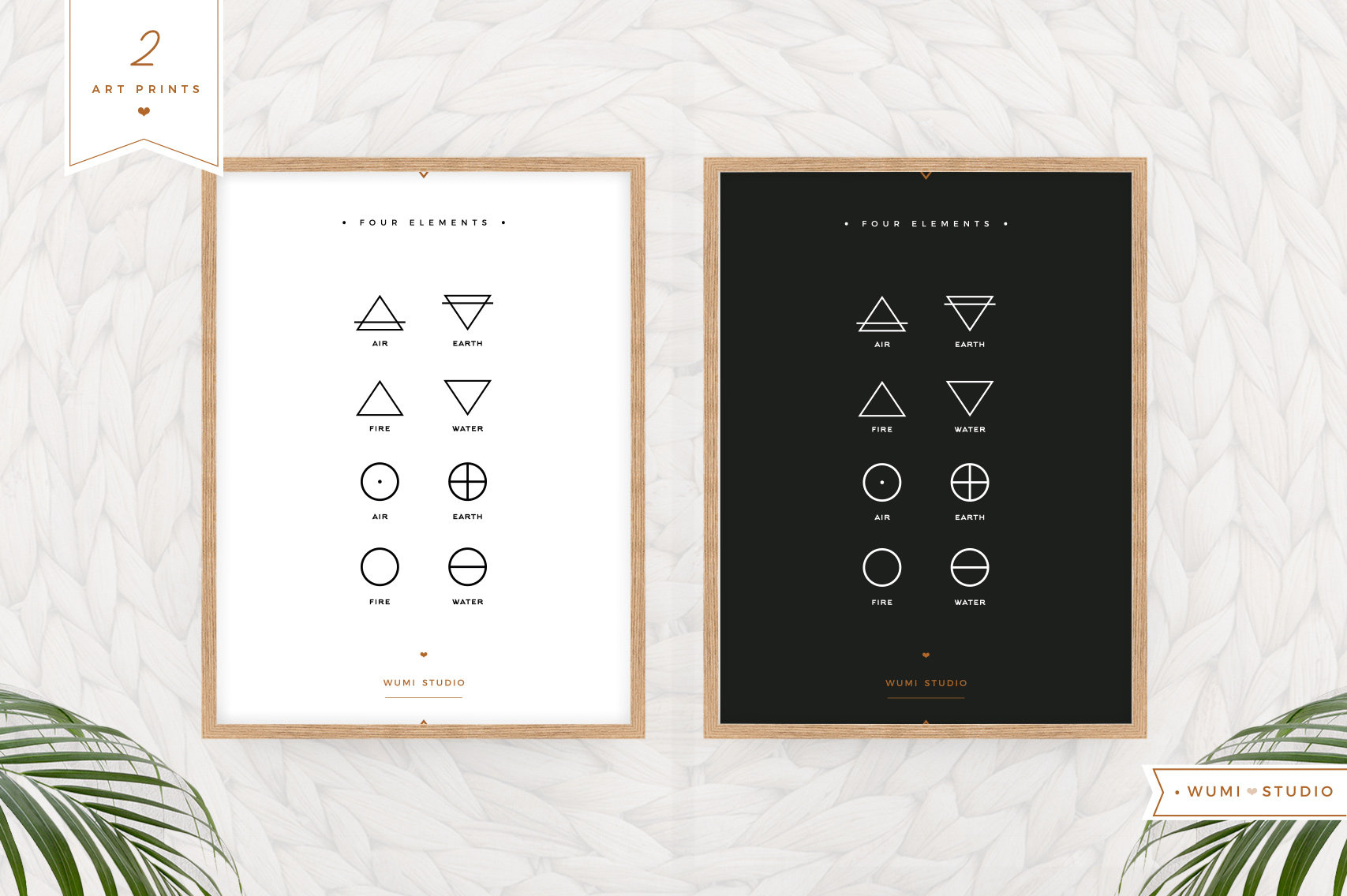 Four Elements - Gold • Black • White - Graphic Art / Commercial Use ...