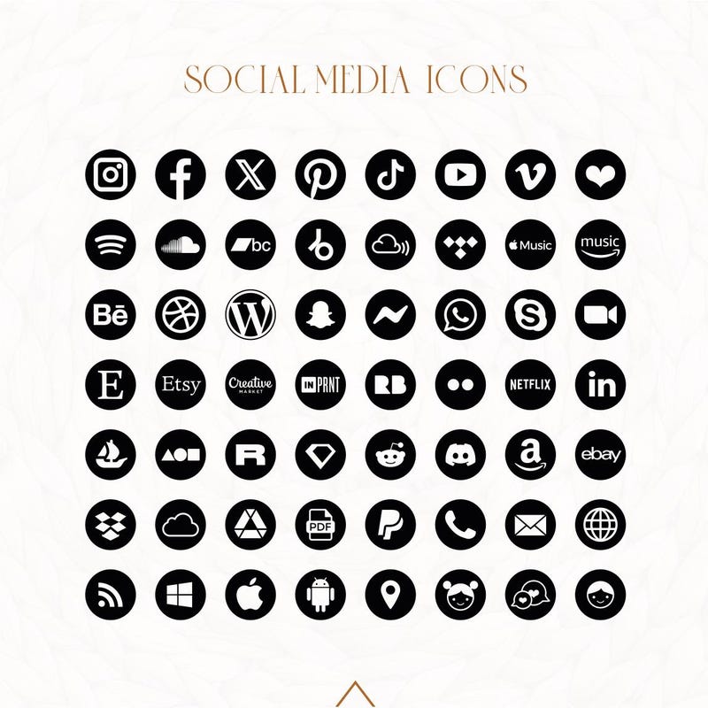 Pinterest Icons - Etsy