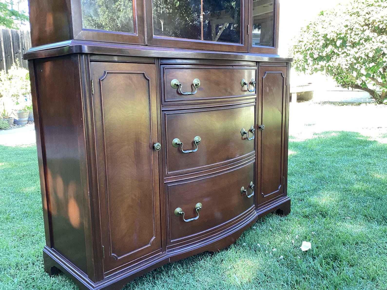 1940s Duncan Phyfe Mahogany Breakfront China Display Cabinet - Etsy