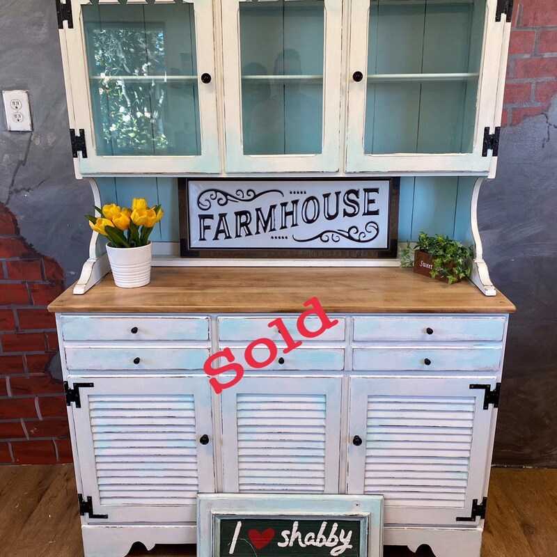 Shabby Chic Hutch - Etsy