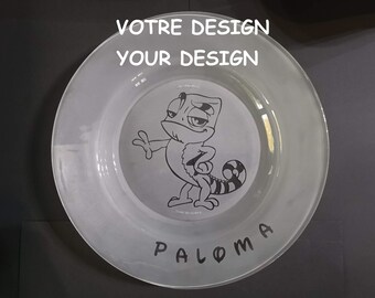 Engraved Glass Plate - Etsy