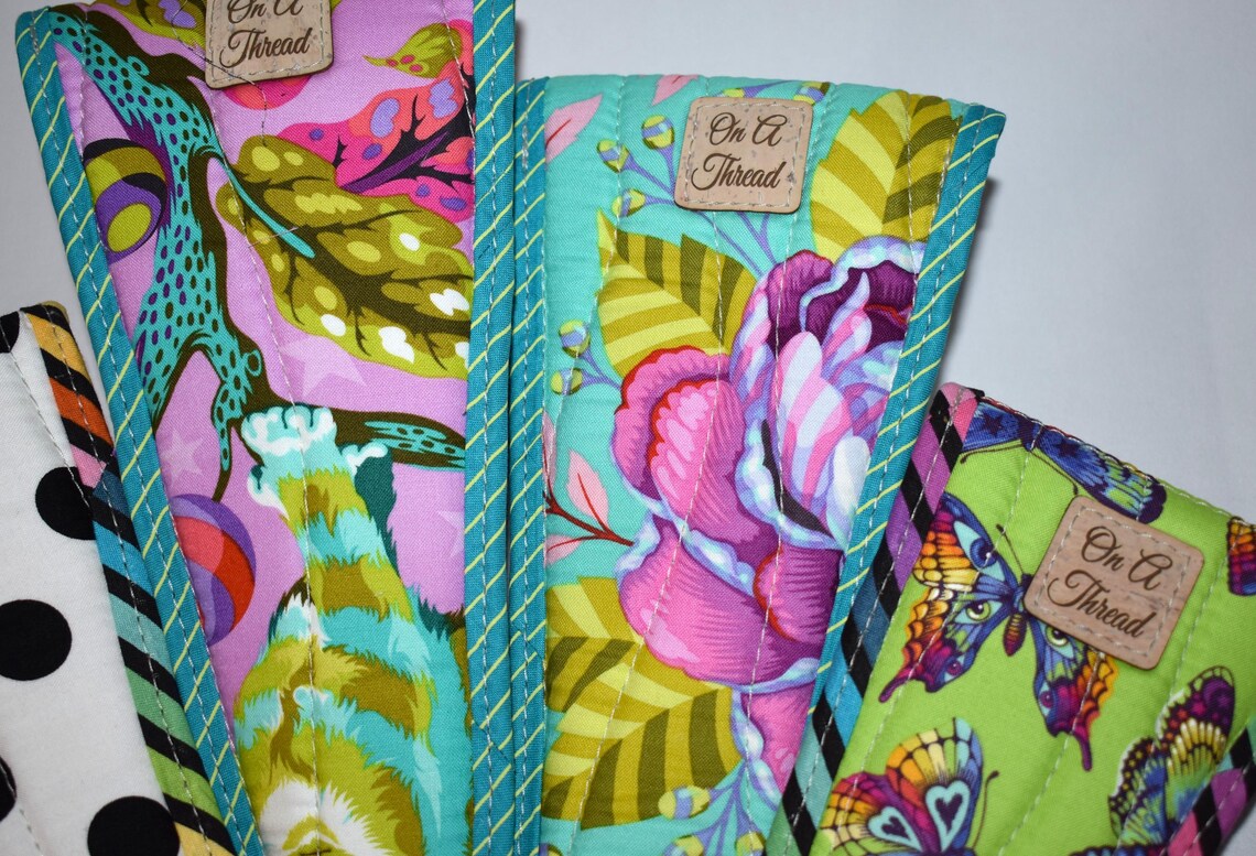 Tula Pink Fabric Scissors Case | Quilted Storage, Magnetic Flap - Etsy