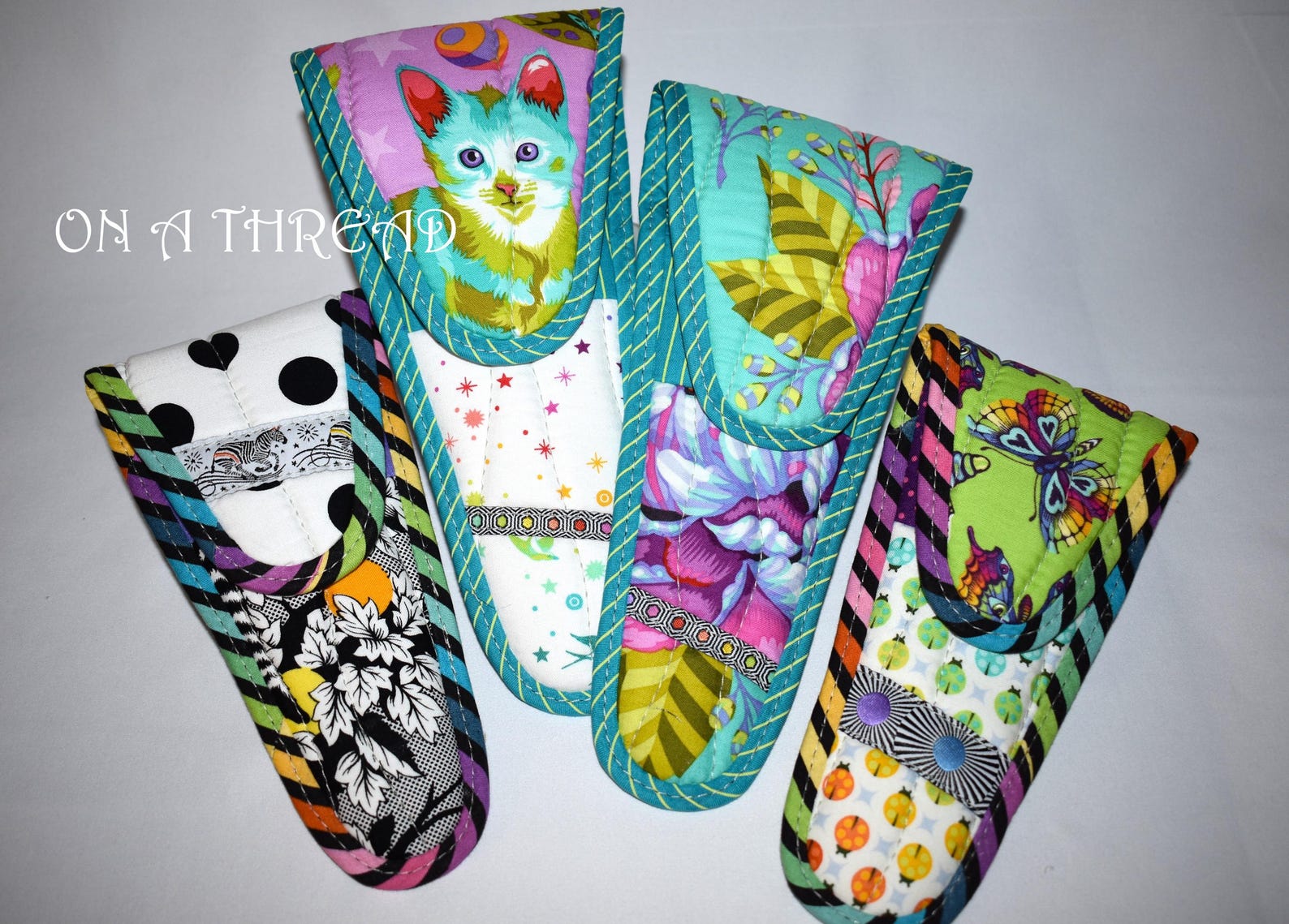 Tula Pink Fabric Scissors Case | Quilted Storage, Magnetic Flap - Etsy