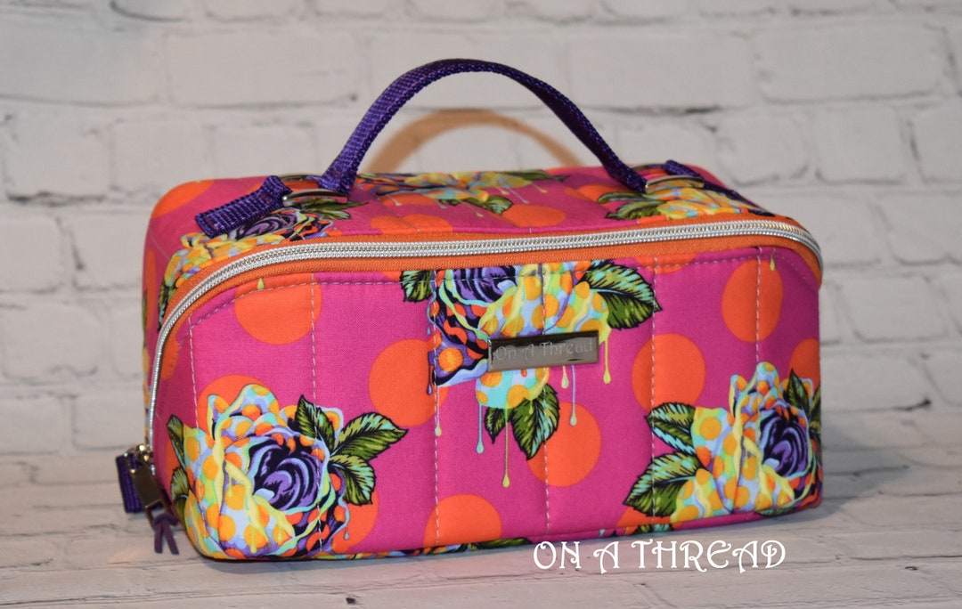 Tula Pink Painted Roses Pouch Tula Pink Quilted Case Large Zip and Grip ...