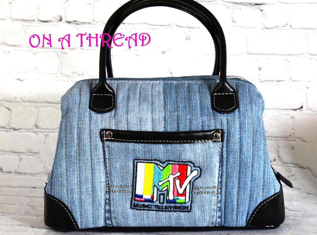 Quilted Denim Dr's Bag: 80s MTV Patch Purse - Etsy