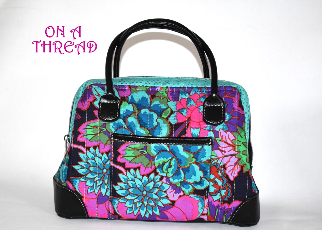Kaffe Fassett Quilted Carpet Bag: Floral Designer Purse - Etsy