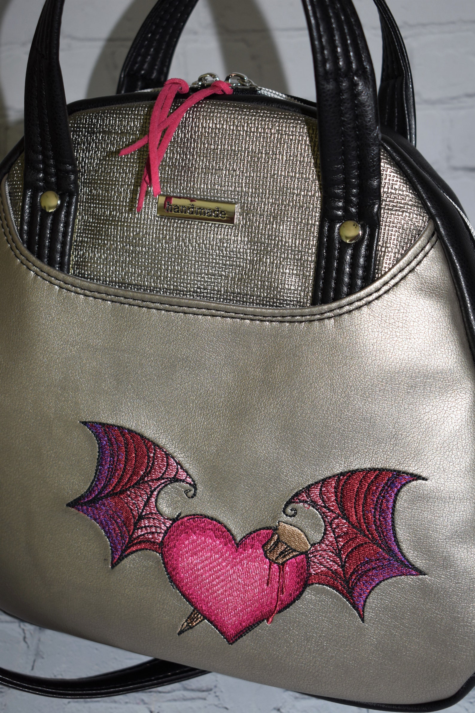 Gothic Purse Gothic Bucket Bag Gothic Faux Leather Purse - Etsy