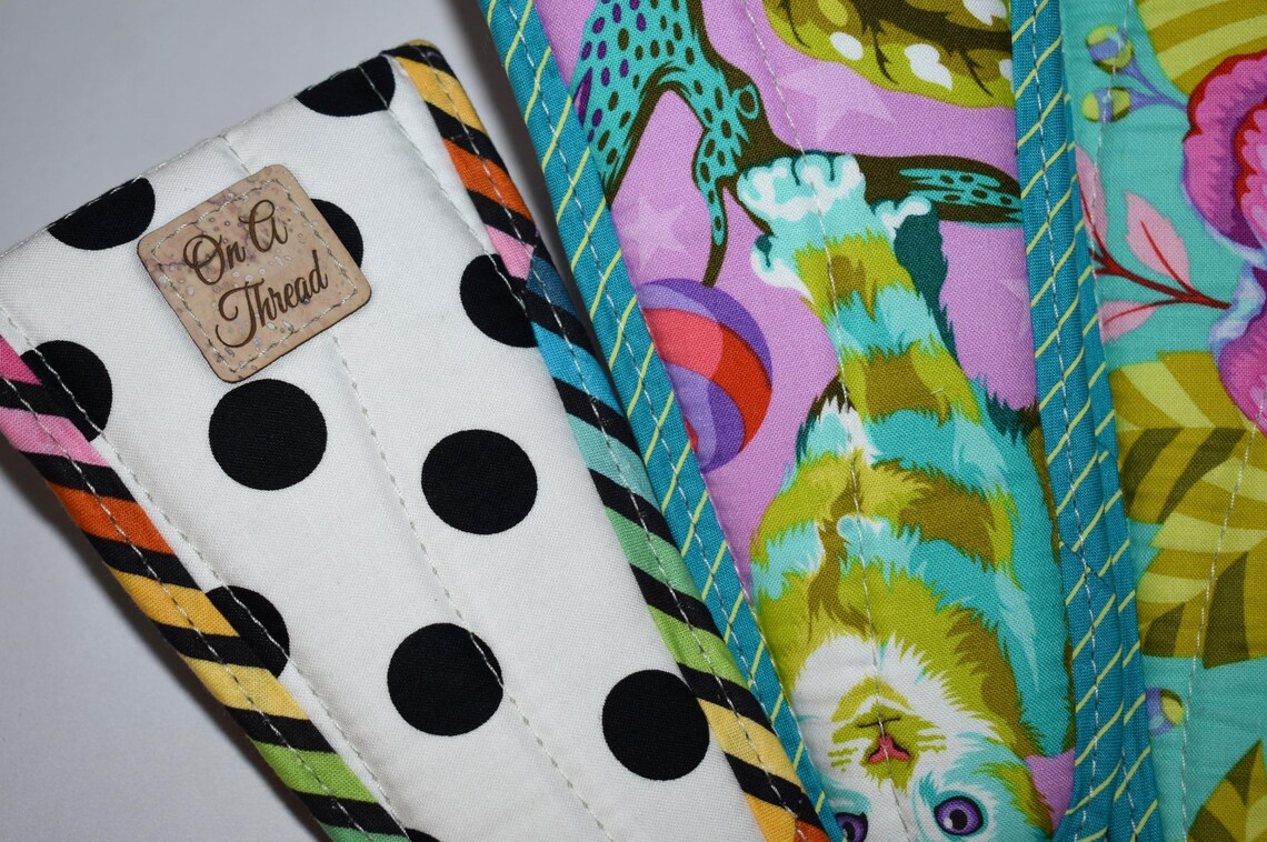 Tula Pink Fabric Scissors Case | Quilted Storage, Magnetic Flap - Etsy