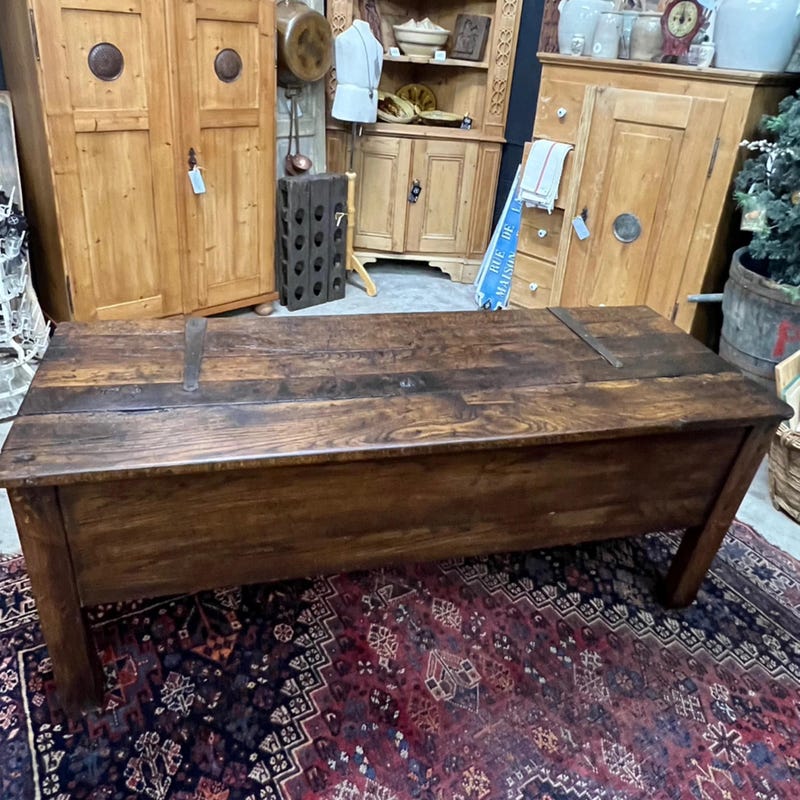 Antique Storage Bench - Etsy