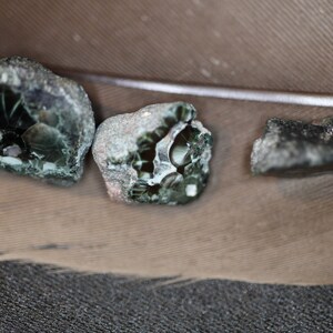 7g 3 Pc. Isle Royale Greenstone Specimen Rare Chlorastrolite Semi ...