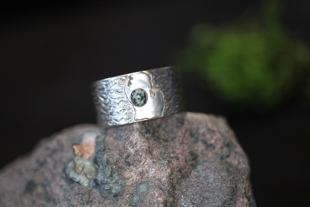 Size 11 Stunning Hand Crafted Silver Isle Royale Greenstone - Etsy