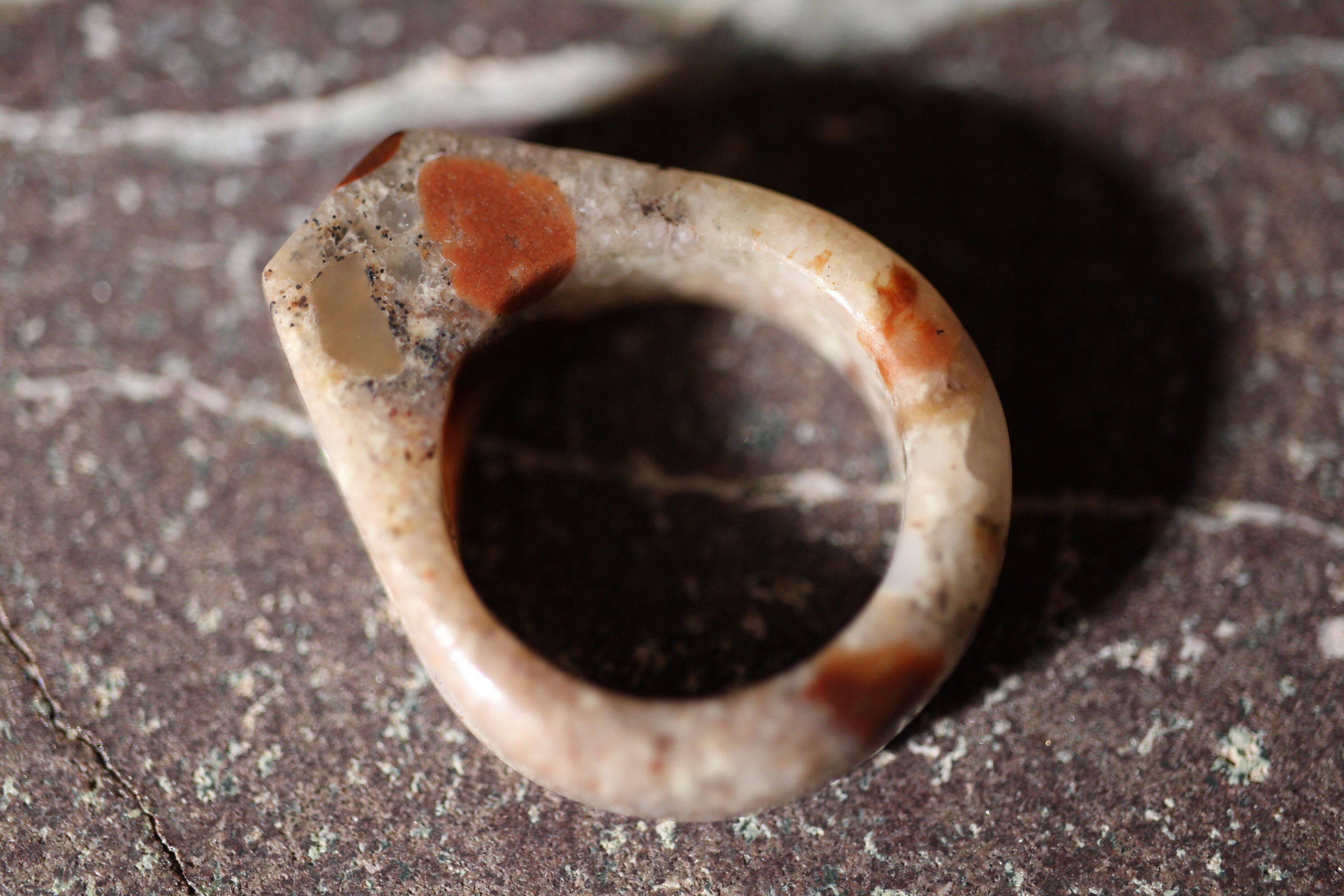 Michigan Puddingstone Ring Pendant Hand Carved Unique | Etsy