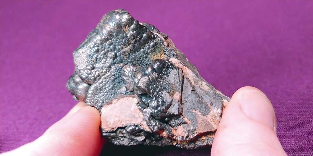 Michigan Double-sided Botryoidal Psilomelane Specimen With Matrix - Etsy