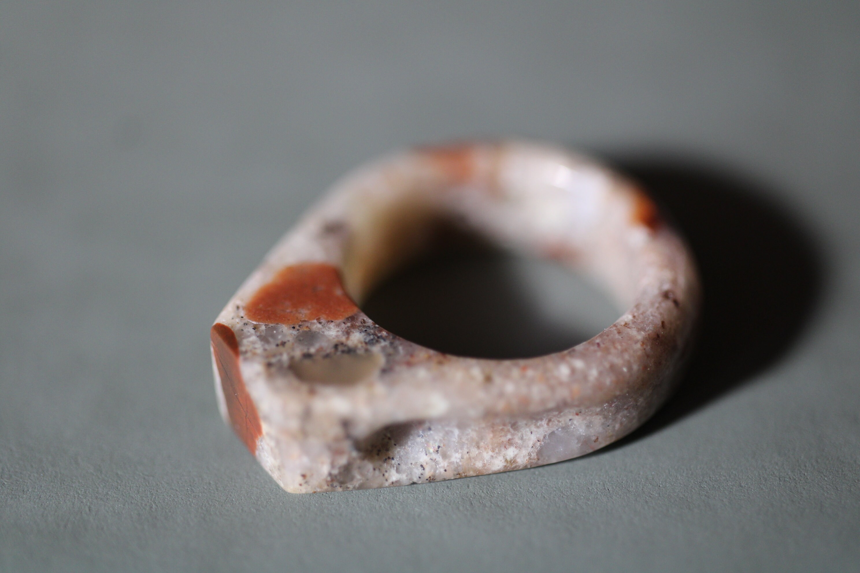 Michigan Puddingstone Ring Pendant Hand Carved Unique | Etsy