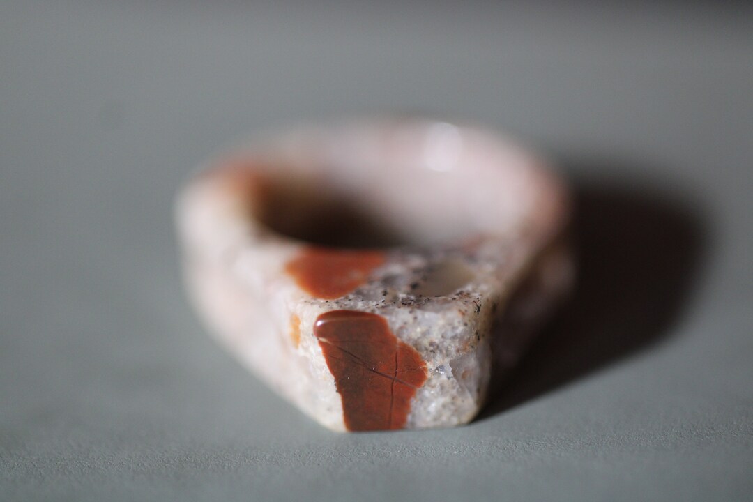 Michigan Puddingstone Ring Pendant Hand Carved Unique - Etsy