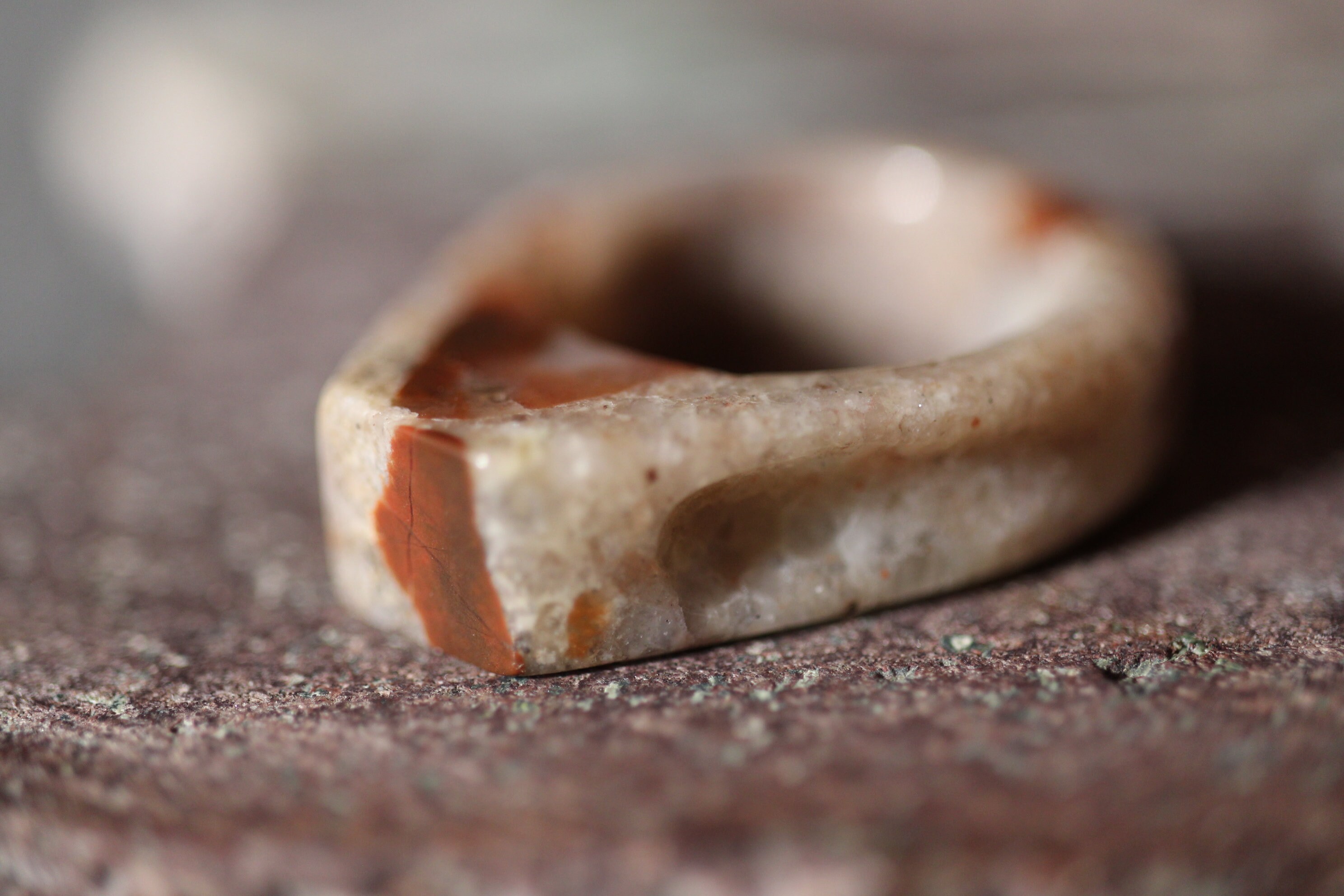 Michigan Puddingstone Ring Pendant Hand Carved Unique | Etsy