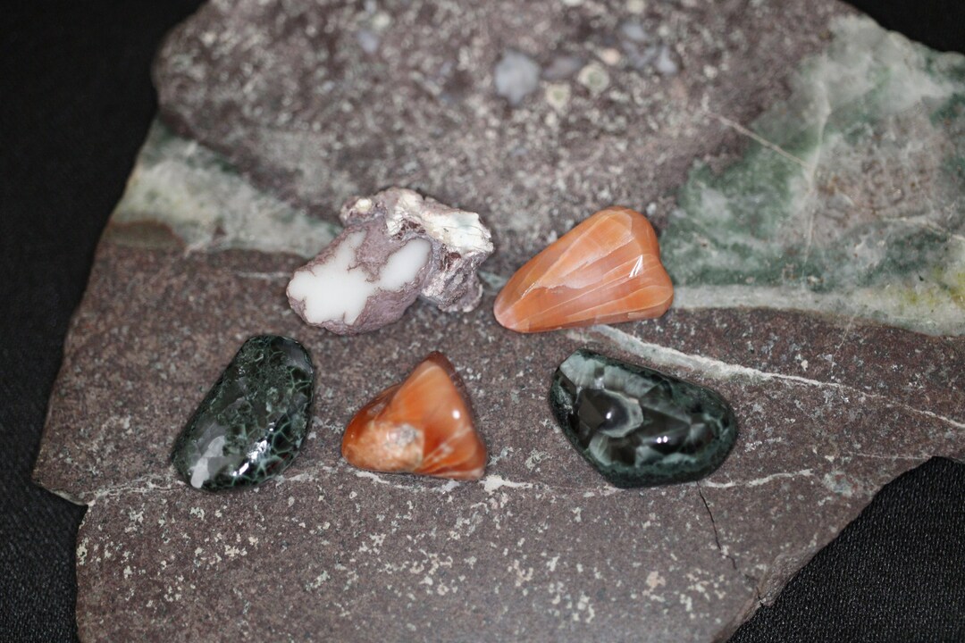 LOT of 5 Rare Michigan Isle Royale Greenstone Thomsonite Datolite - Etsy