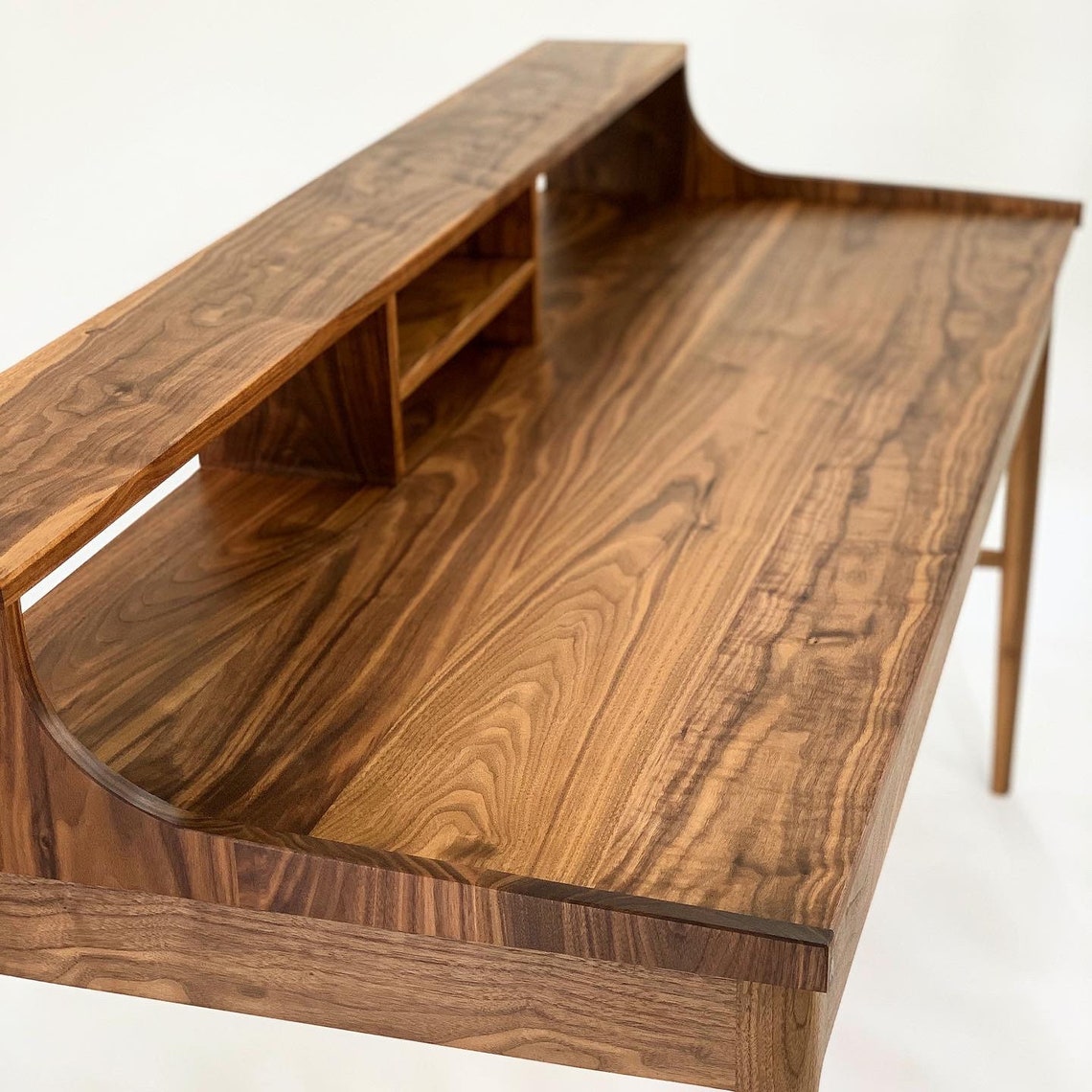 Handmade Walnut Writing Desk Desk Wood Desk Desk With - Etsy