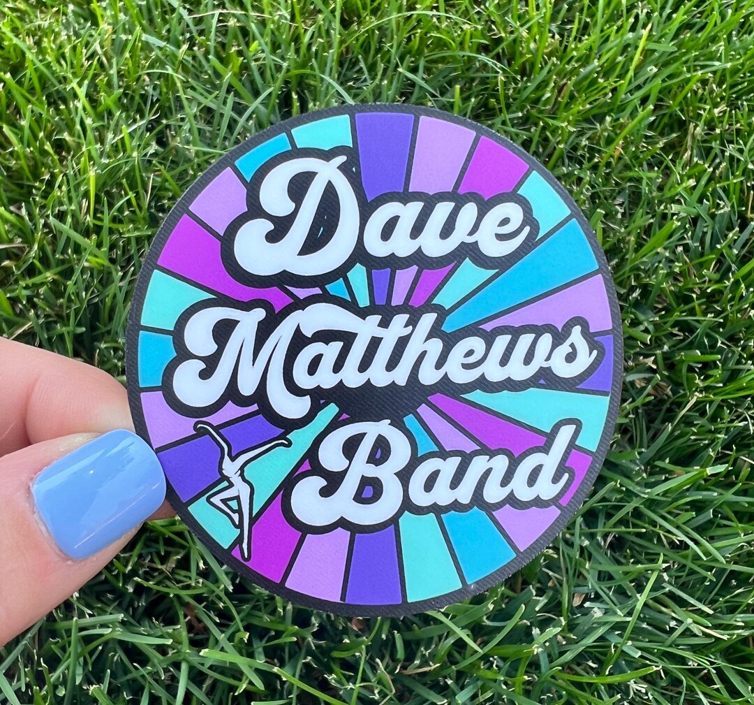 DMB Purple Pink Teal Blue Retro Circle Sticker Slap 2.75" X 2.75" Matte ...
