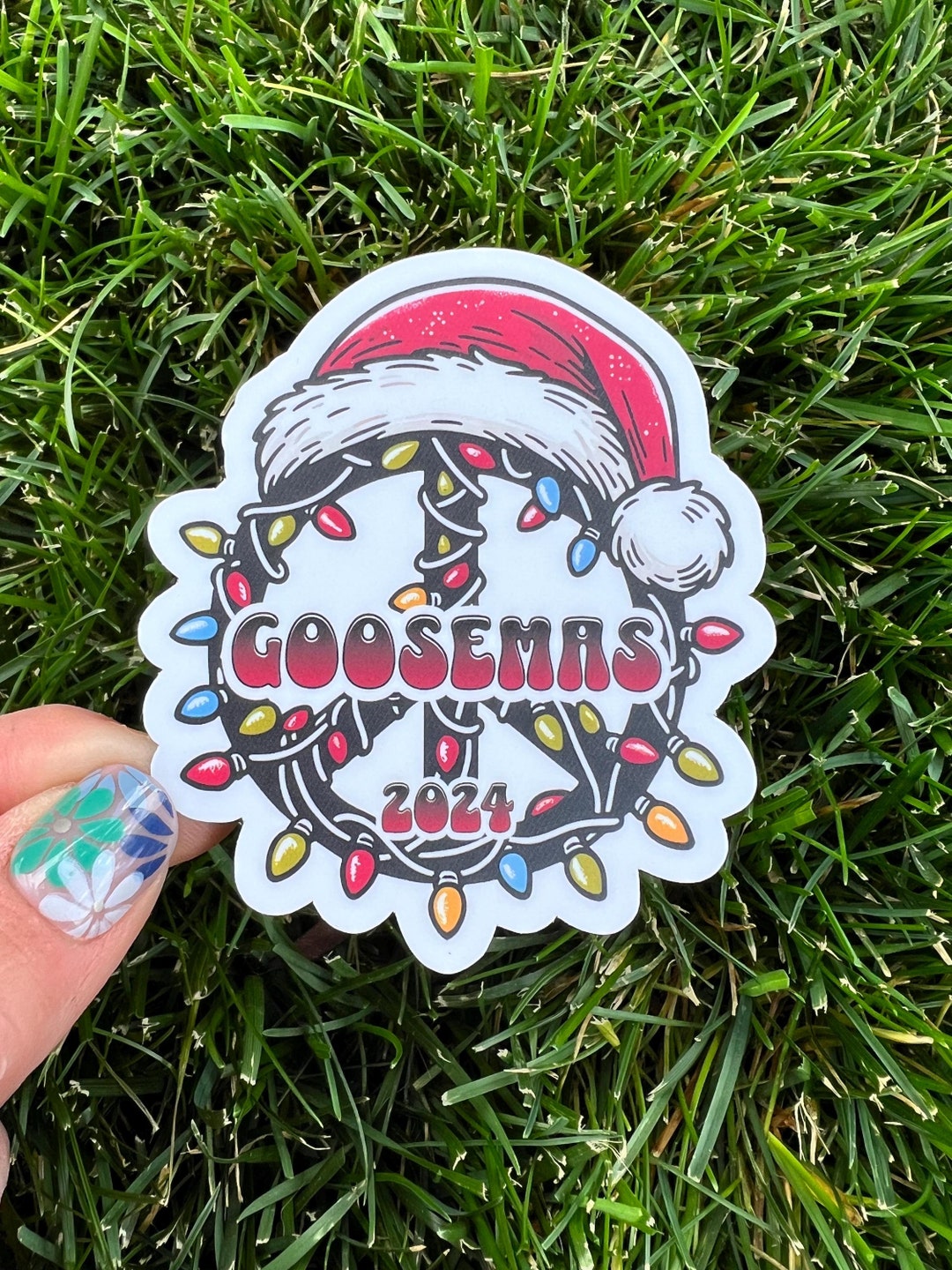 Goose Goosemas 2024 Red Santa Hat String Christmas Holiday Lights ...