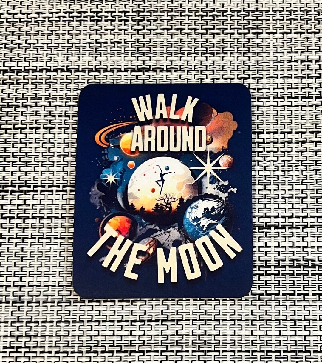 DMB Walk Around the Moon Blue Planets Stars Sticker Slap 2.6" X 2.1 ...