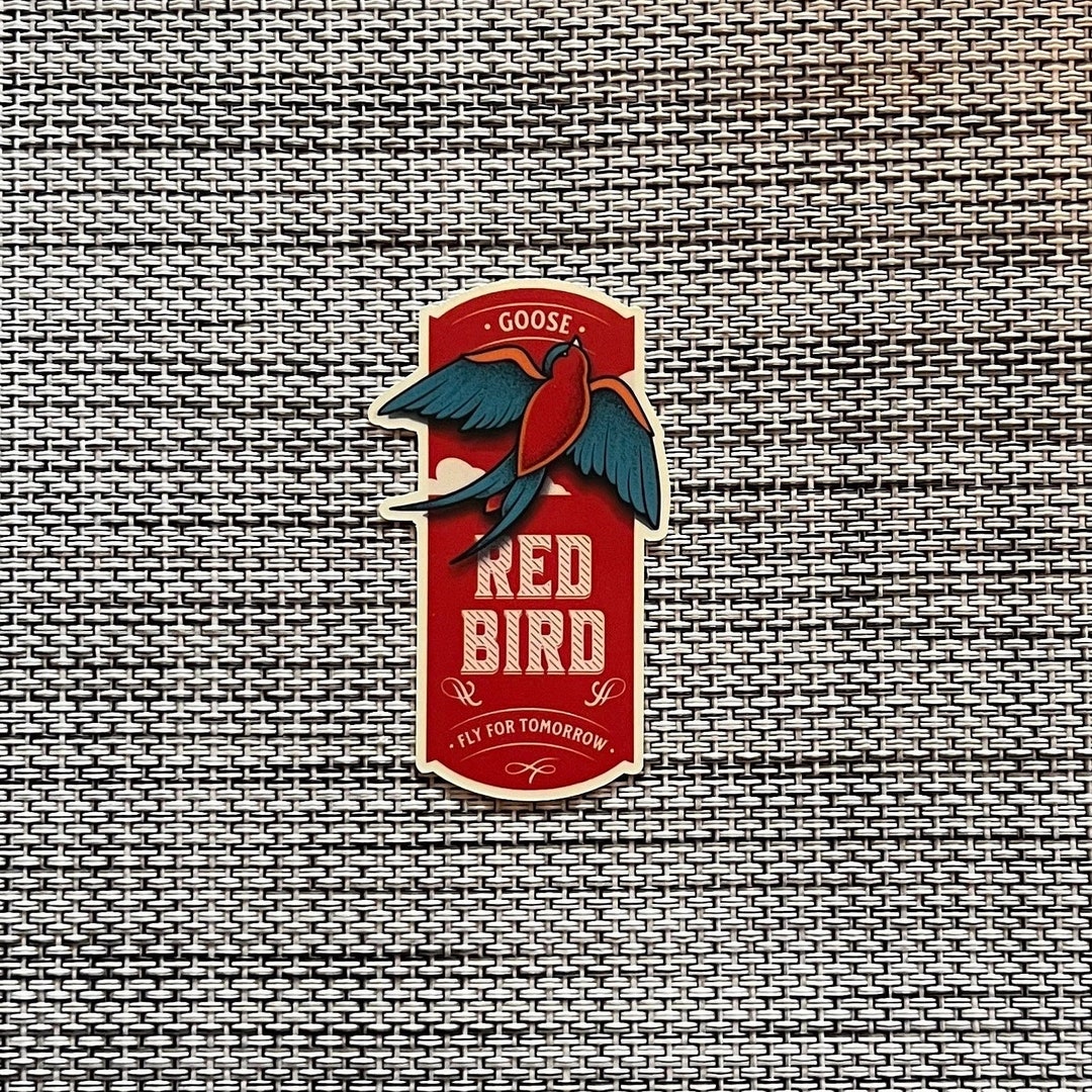 RED BIRD Goose Vinyl Sticker Slap Laptop Tumbler Cup Matte Finish 2.75 ...