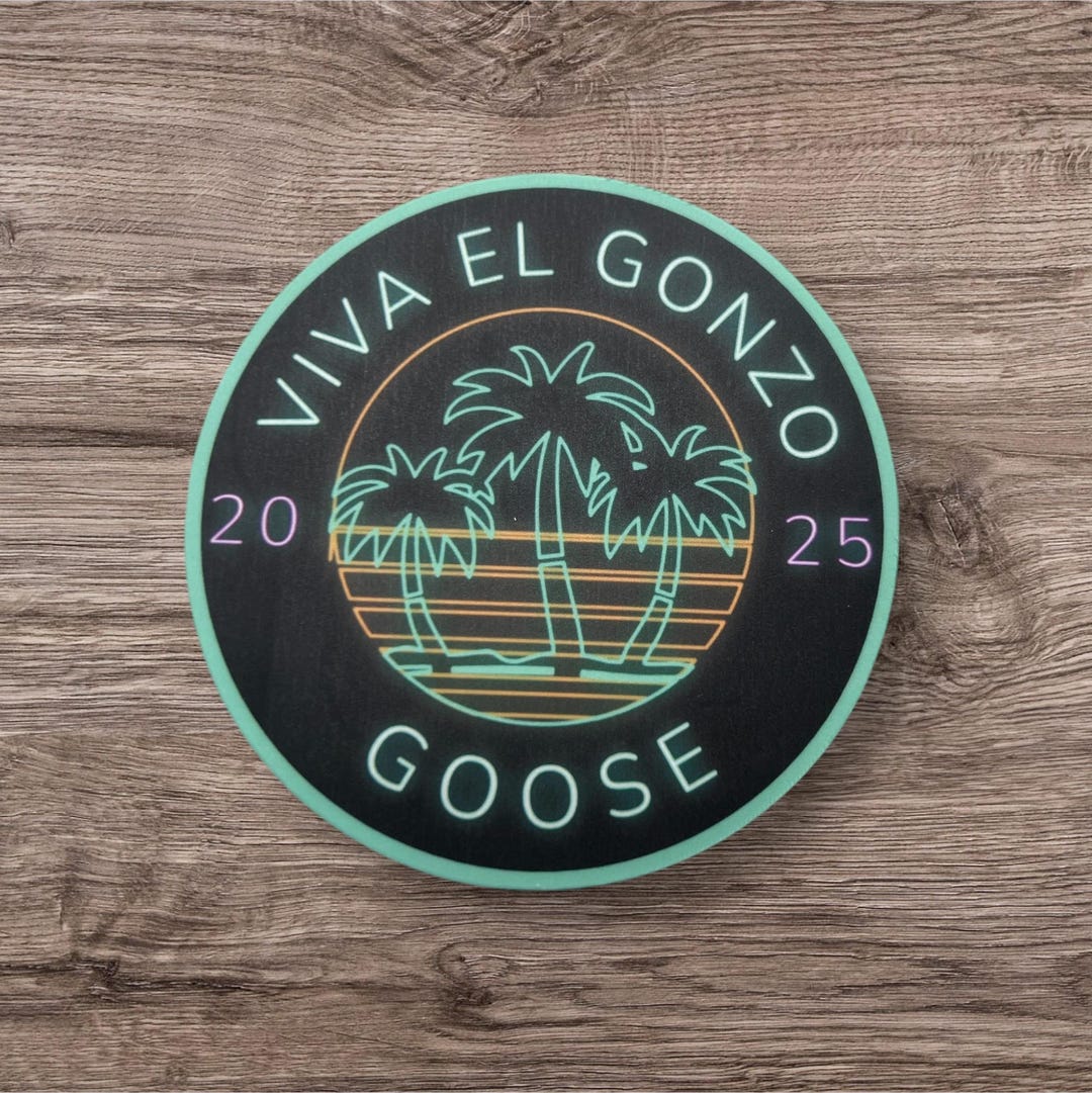 Goose Viva El Gonzo Mexico 2025 Black Neon Green Palm Trees Vinyl ...