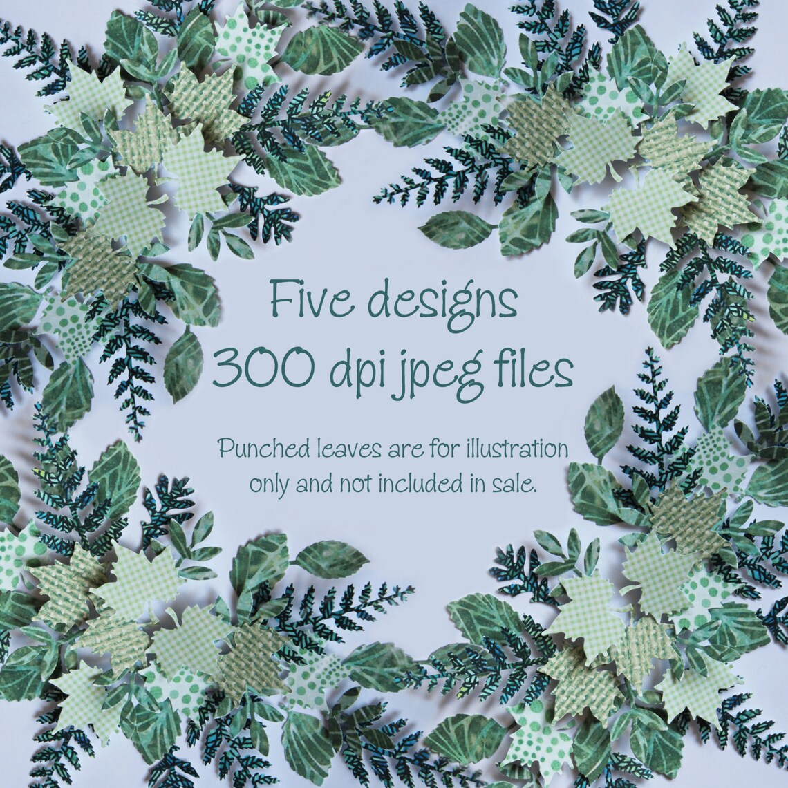 Digital Printable A4 Papers. Leaf Paper. Perfect for Handmade Greeting ...