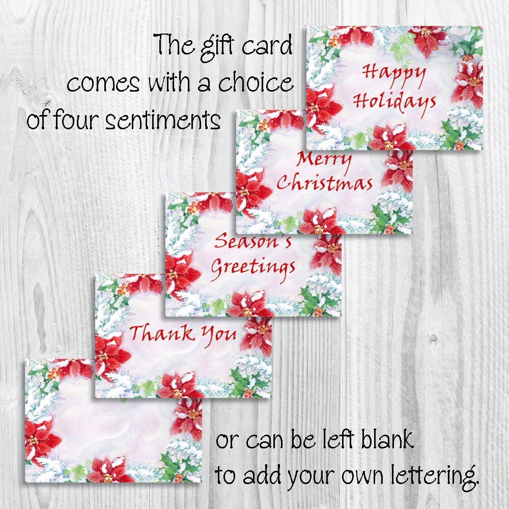 Digital Printable Christmas Gift Card Designs With Matching Envelope ...