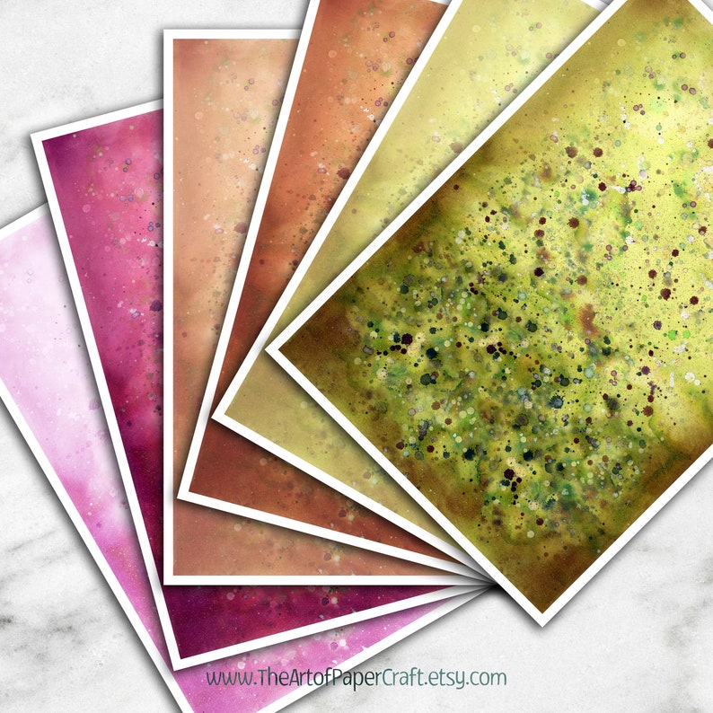 Printable Speckled Background Papers A4. Perfect for Handmade Greeting ...