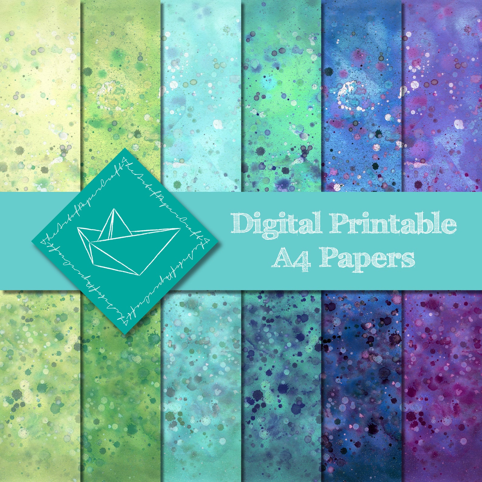 Printable Speckled Background Papers A4. Perfect for Handmade Greeting ...