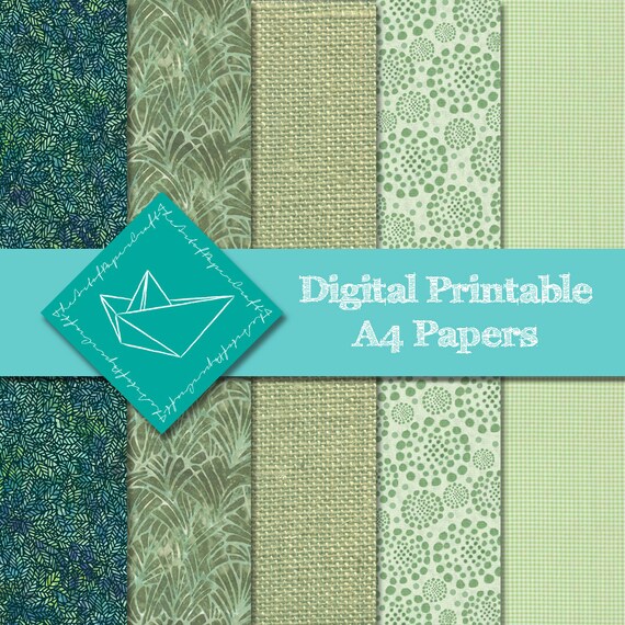 Digital Printable A4 Papers. Leaf Paper. Perfect for Handmade | Etsy